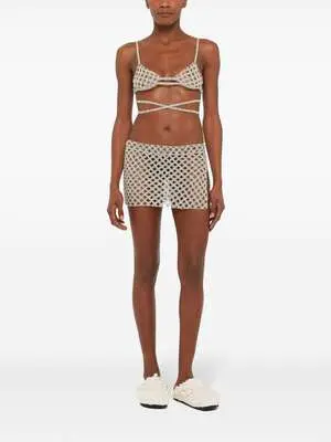 Alanui Lace-up Triangle Bra