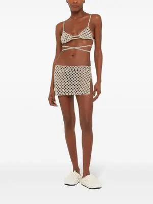 Alanui Open-knit Mini Skirt