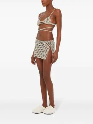 Alanui Open-knit Mini Skirt