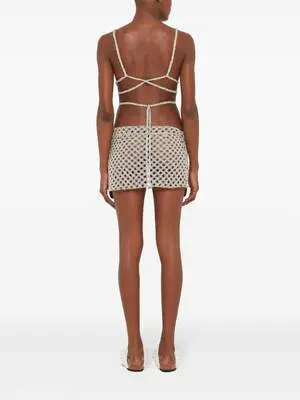 Alanui Open-knit Mini Skirt