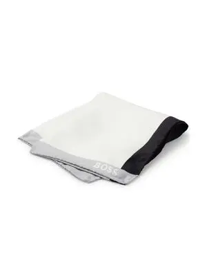 BOSS Logo-print Silk Scarf