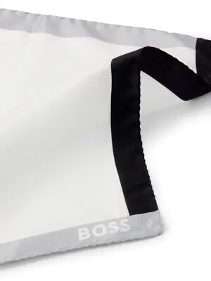 BOSS Logo-print Silk Scarf