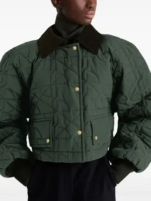 PATOU Cropped Quilted Bomber Jacket