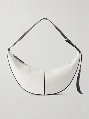 Proenza Schouler Slide Leather And Canvas Shoulder Bag - Off-white