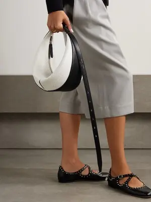 Proenza Schouler Slide Leather And Canvas Shoulder Bag - Off-white