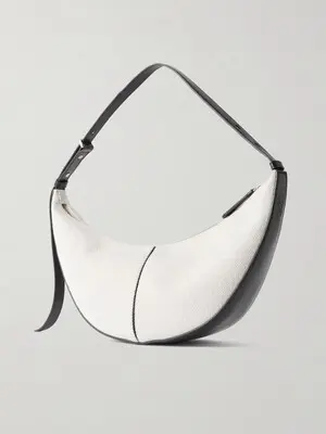Proenza Schouler Slide Leather And Canvas Shoulder Bag - Off-white