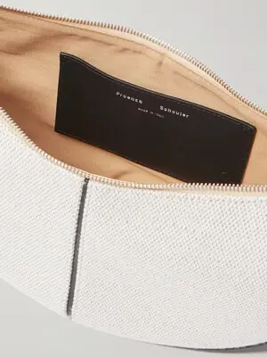 Proenza Schouler Slide Leather And Canvas Shoulder Bag - Off-white