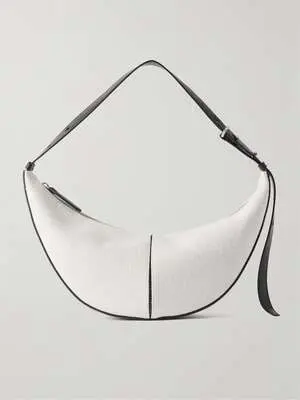 Proenza Schouler Slide Leather And Canvas Shoulder Bag - Off-white