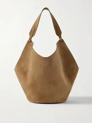 Khaite Lotus Suede Tote - Brown