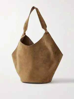 Khaite Lotus Suede Tote - Brown