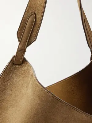 Khaite Lotus Suede Tote - Brown