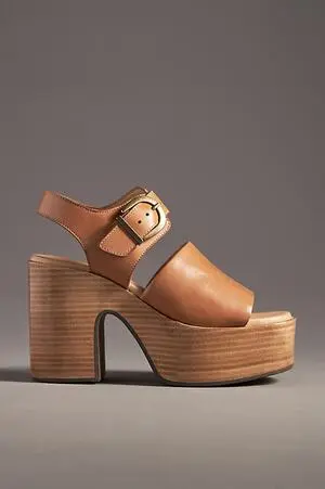 Seychelles Mosh Pit Platform Sandals - Honey