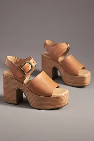 Seychelles Mosh Pit Platform Sandals - Honey