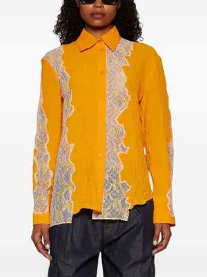 Christopher Esber Crimped Lace Shirt