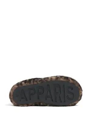 Apparis Misha Leopard Slippers - Brown