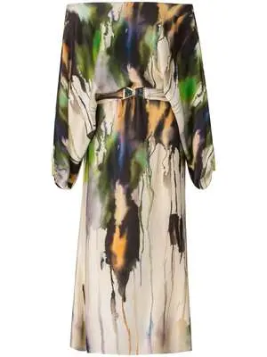 SILVIA TCHERASSI Silvia Tcherassi Kalani Off-Shoulder Midi Dress