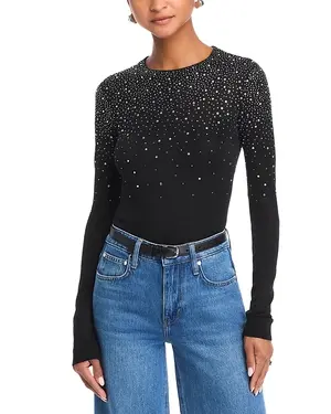 Generation Love Elsie Crystal Embellished Sweater - Black