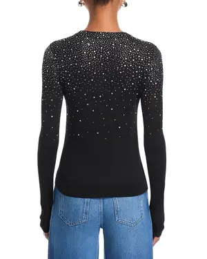 Generation Love Elsie Crystal Embellished Sweater - Black