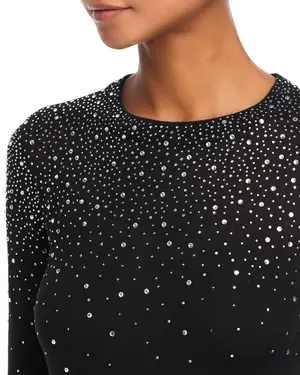 Generation Love Elsie Crystal Embellished Sweater - Black