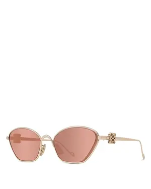 Loewe Anagram Cat Eye Sunglasses - Gold/bordeaux
