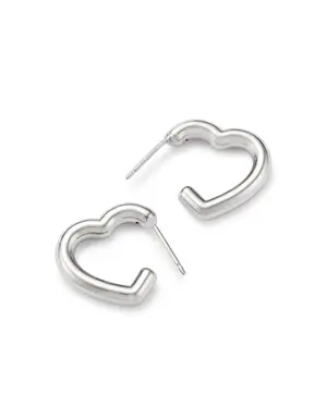 Aqua Bloomingdale's Fine Collection Open Heart Hoop Earrings