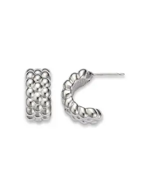 Aqua Multi Bead Half Hoop Earrings