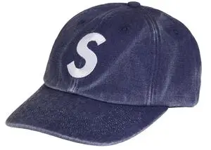 Supreme Logo 6-panel Cap - Navy Blue