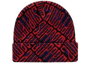 Supreme Funk Spellout Beanie - Red