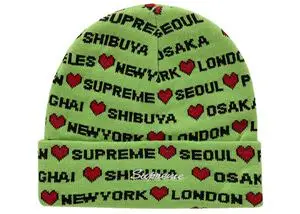 Supreme Hearts Beanie - Green