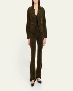 L'AGENCE Wayne Cropped Velvet Jacket