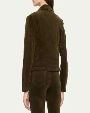 L'AGENCE Wayne Cropped Velvet Jacket