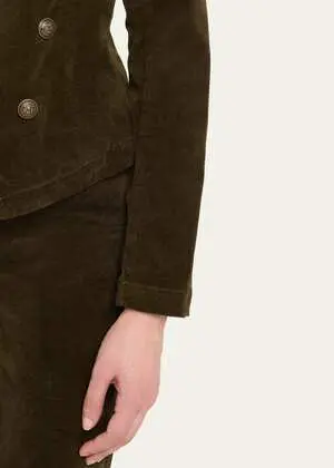 L'AGENCE Wayne Cropped Velvet Jacket
