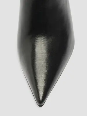 Schutz Mikki 85mm Leather Stiletto Booties - Black