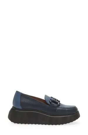 WONDERS Platform Loafer - Navy/blue Combo