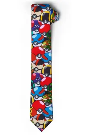 Opposuits Pokeball Neck Tie - Red Multi