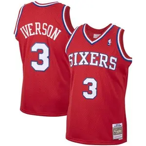Mitchell & Ness Allen Iverson Philadelphia 76ers 2001/02 Hardwood Classics Swingman Jersey - Red