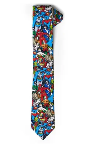 Opposuits Dc Comics Justice League Neck Tie - Blue Multi