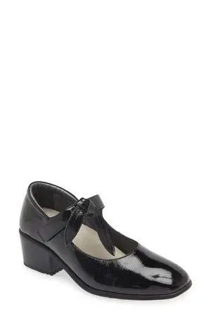 Naot Nobility Mary Jane Pump - Black Crinkle Patent Leather