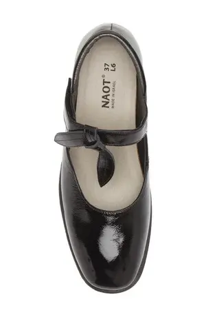 Naot Nobility Mary Jane Pump - Black Crinkle Patent Leather