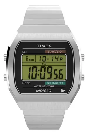 TIMEX® Digital Chronograph Bracelet Watch - Stainless Steel