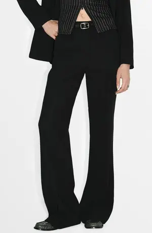 Mango MANGO Wide Leg Trousers Black
