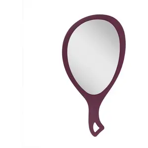 ZADRO Teardrop Handheld Mirror With Handle - Purple Garnet