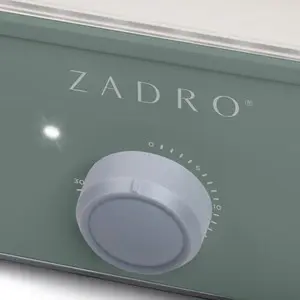 ZADRO Countertop Towel Steamer With Tongs - Dark Green