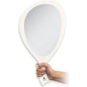 ZADRO Xl Teardrop Handheld Mirror With Handle - Off-white