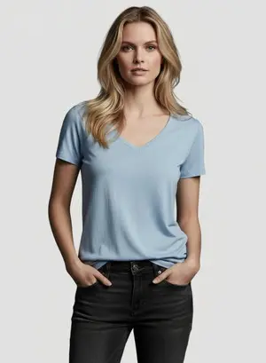 Majestic Filatures V Neck T-shirts For Women