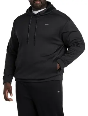 REEBOK Big & Tall Performance Fleece Pullover Hoodie - Black