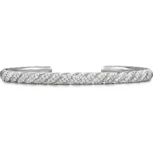 David Yurman Sculpted Cable Cuff Bracelet - 18k White Gold