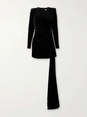 Alex Perry Gathered Asymmetric Mini Dress