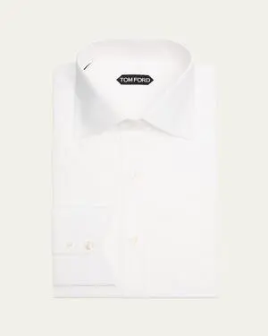 TOM FORD Classic-fit Cotton Dress Shirt - Optical Wh