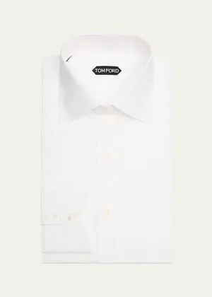 TOM FORD Classic-fit Cotton Dress Shirt - Optical Wh